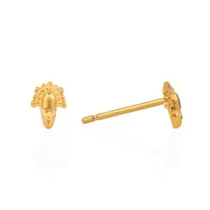 LEE RENEE Lee Renee Tiny Voodoo Legba Stud Earrings Gold