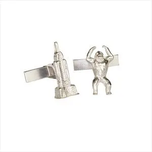 Simon Kemp Jewellers Silver Tone Cufflinks & Tie Clips For Men