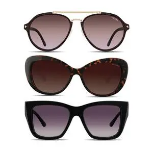 VELVET EYEWEAR Sunglass Style Box - Black/brown