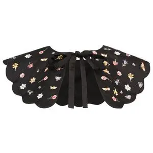 FABLE ENGLAND Floral Ditsy Satin Embroidered Collar