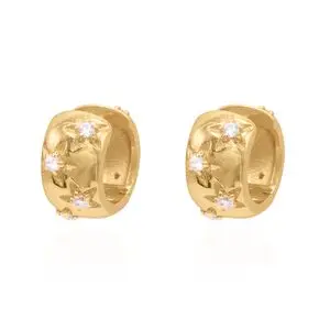 LUNA CHARLES Thea Star Huggie Earrings - Gold