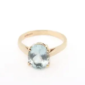 GABRIELLA ALICIA Beryl And Diamond Ring - Blue/gold