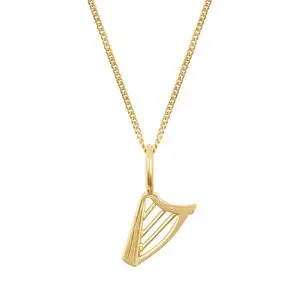 KATIE MULLALLY Harp Charm Necklace - Gold