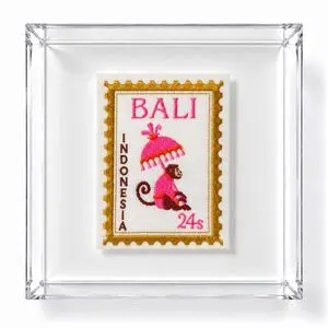 LILLY LOVES Embroidered Bali Stamp Artwork - Gold