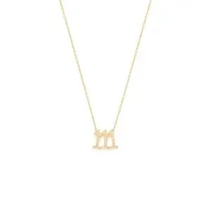 SEVEN SAINTS 111 Angel Number White Topaz Necklace - Gold
