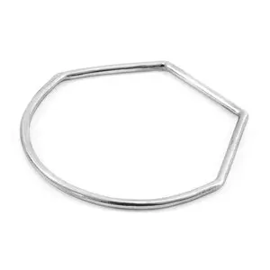 ANCHOR & CREW Rowe Half Circle Geometric Bangle - Silver