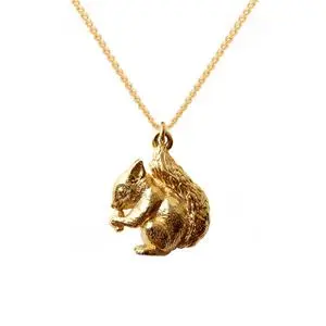 LEE RENEE Baby Squirrel Pendant Necklace - Gold