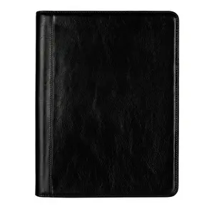 TIME RESISTANCE Leather Portfolio For Something Fresh - Black