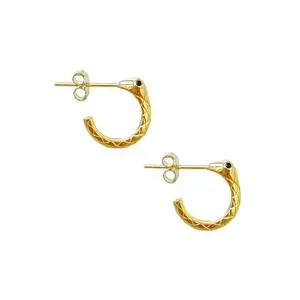 SMILLA BRAV Snake Huggie Earrings - Gold