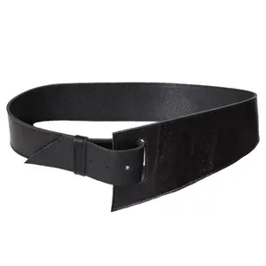 METAMORPHOZA Leather Waist Belt - Black