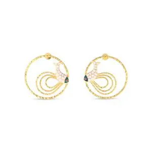 MERAKI BY RASHMI BAJAJ Gold Plated Hoop Earrings With Enamel Accents - Pink