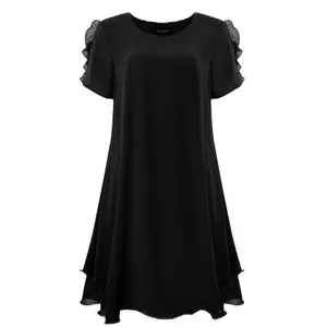 JAMES LAKELAND Short Sleeve A-line Dress - Black