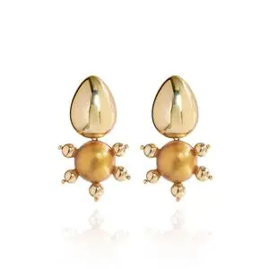 SAULE LABEL Tulia Earrings In Golden Saffron - Gold/yellow