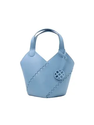 ORANGE CUBE Modern Basket Top Handle Bag - Blue