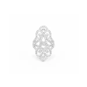 SEVEN SAINTS Infinite Love Pave Ring - Silver/white