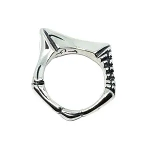 TG-JEWELLERY BY TAMARA GERVASIO The Abyss Sterling Silver Ring - Silver/black