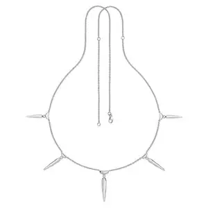 LUCY QUARTERMAINE Multi Icicle Long Necklace - Silver