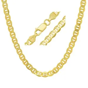 KYLIE HARPER 5.5mm Italian Mariner Chain Necklace In 14k Over Sterling Silver - Gold