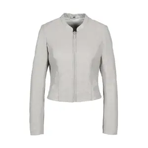 Women's Gray Leather Jackets