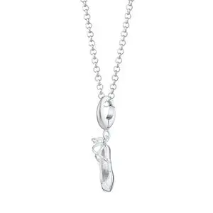 LILY CHARMED Sterling Pointe Shoe Charm Necklace - Silver