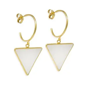 VINTOUCH ITALY Have The Power Hoop Earrings - White