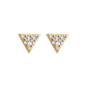 TOOLALLY Deco Triangle Stud Earrings - Gold
