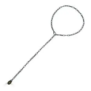 LONI PAUL JEWELRY Lariat With Labradorite Pendant - Silver