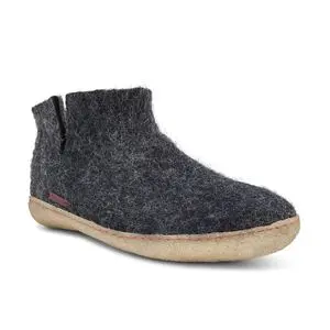 BETTERFELT Felt Ankle Slipper With Crepe Sole - Black