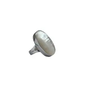 FV JEWELLERY La Stèle Mother Of Pearl Ring - White