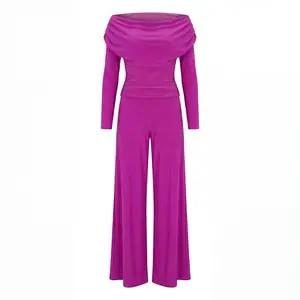 ATOM LABEL Carbon Jumpsuit With Sleeves - Pink
