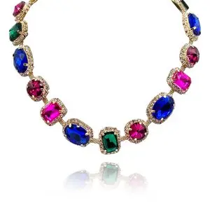 MICHAEL NASH JEWELRY Multi-color Gemstone Necklace - Gold