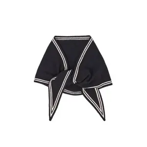 Saachi Solid Triangle Scarf - Black