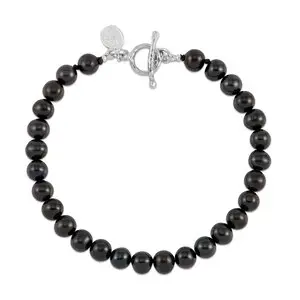DOWER & HALL Luna Pearl™ Sterling Silver Bracelet - Black