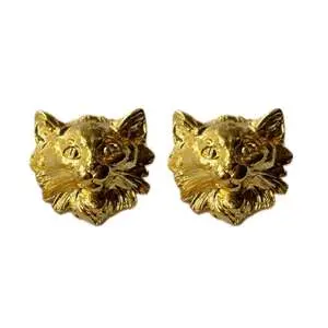 ACHALA HANDCRAFTED Cat Stud Earrings