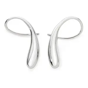 LUCY QUARTERMAINE Solid Sterling Drop Cross Earrings - Silver