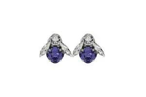 VICKISARGE The Big Bee Clip-on Earrings - Purple