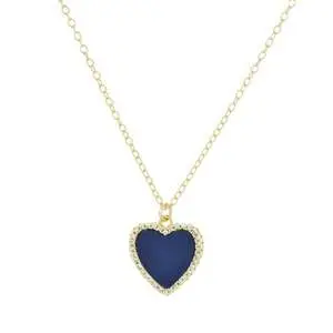 KAMARIA Lapis Lazuli Heart Pendant Necklace - Blue