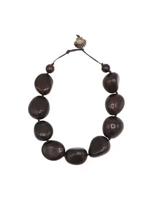 SITA NEVADO Mango Tagua Necklace - Brown