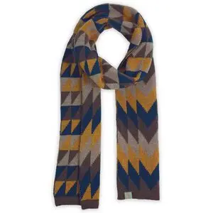 OTTO & SPIKE Brown / Blue / Yellow Scarves Starstruck Tobacco Brown - Brown/blue/yellow