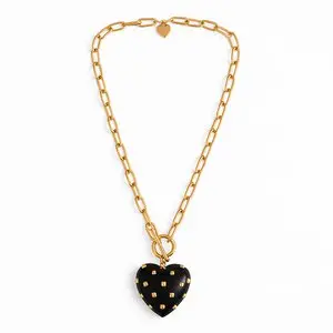 MICHAEL NASH JEWELRY Celestine Resin Heart Pendant - Black