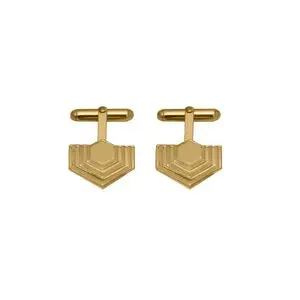 EDGE ONLY Abstract Hexagon Cufflinks 18ct Vermeil - Gold