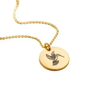 POSH TOTTY DESIGNS Hummingbird Spirit Animal Necklace - Gold