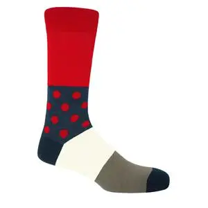 PEPER HAROW - MADE IN ENGLAND Mayfair Socks - Red