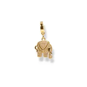 ALEXIE OF ATHENS Prosperity Elephant Clip On Charm - Gold