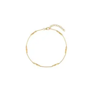 VANCHI Bamboo Chain Anklet - Gold