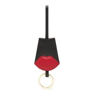 Lulu Guinness Lip Sara Keyring - Black