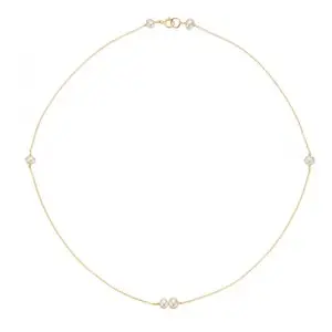 LILY & ROO Six Pearl Choker Necklace - Gold