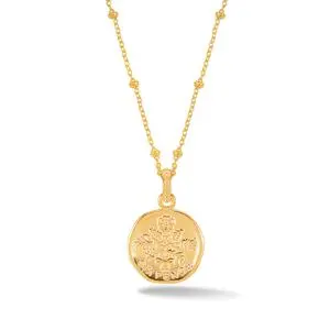 DOWER & HALL Lucky Sixpence Vermeil Pendant - Gold