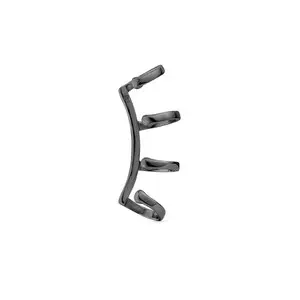 SALLY SKOUFIS Edge Alchemy Ear Cuff In Premium Rhodium - Black