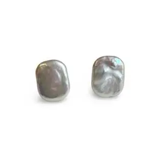 LONDON ATELIER BYPRODUCT Freshwater Pearl Stud Earrings - White